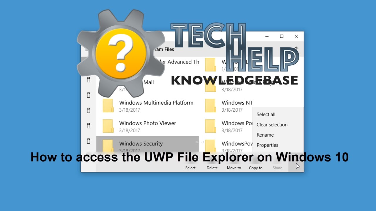 How to access the UWP File Explorer on Windows 10 - YouTube