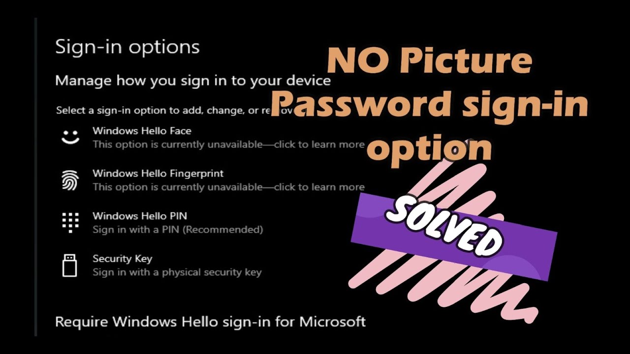 How To Fix Picture Password Does Not Show In Windows 10 YouTube how-to-fix-picture-password-does-not-show-in-windows-10-youtube