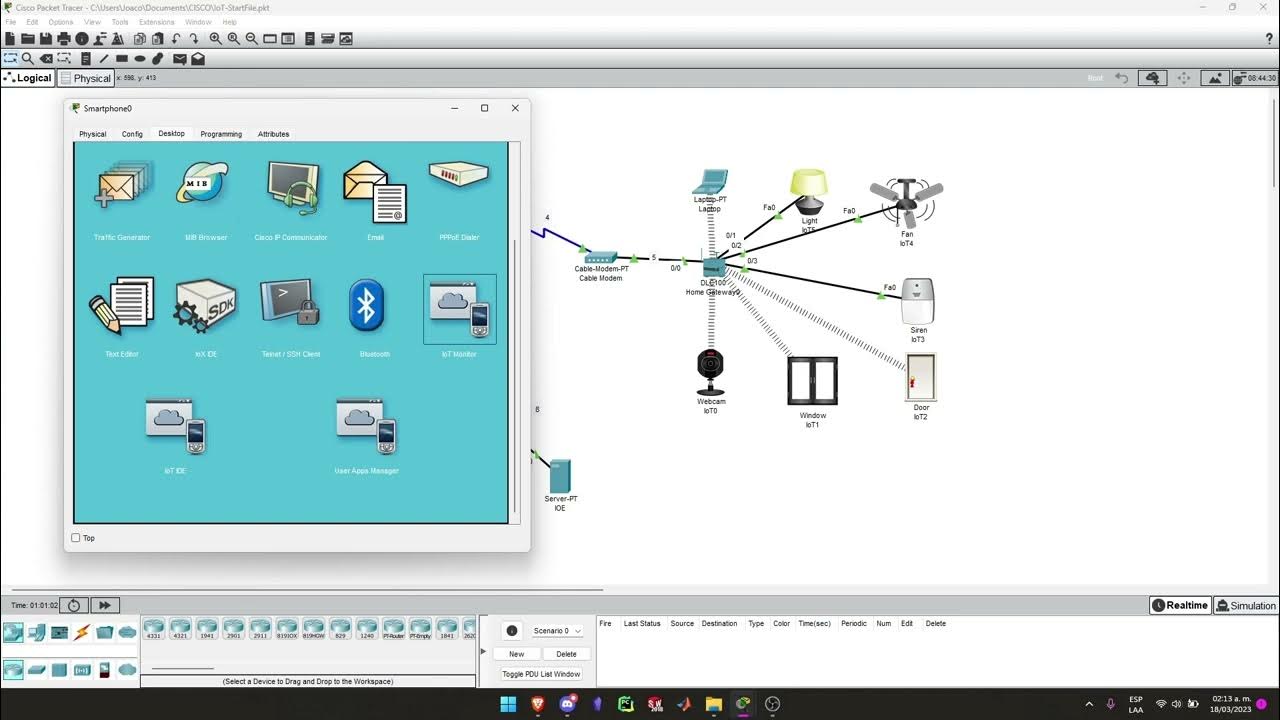 IoT Cisco Packet Tracer Evidence - YouTube