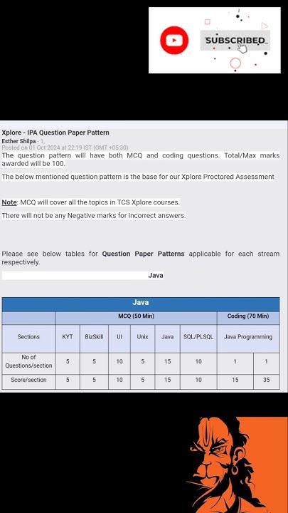 TCS IPA EXAM PATTERN ONLY JAVA LANGUAGE #tcs #tcs_pattern #tcsdigital # ...