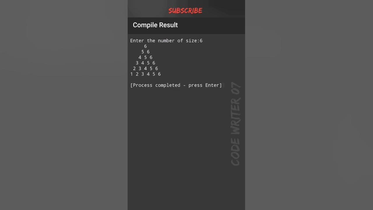 Cpp Pattern Program Tutorial Video Coding Programming Codewriter07 Youtube 2280