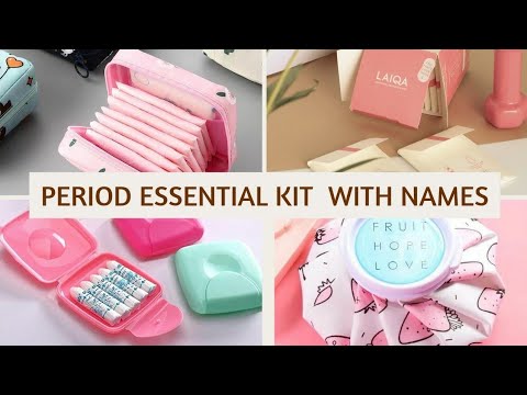 Period Essentials with names for girls and womens//#periods// for girls ...
