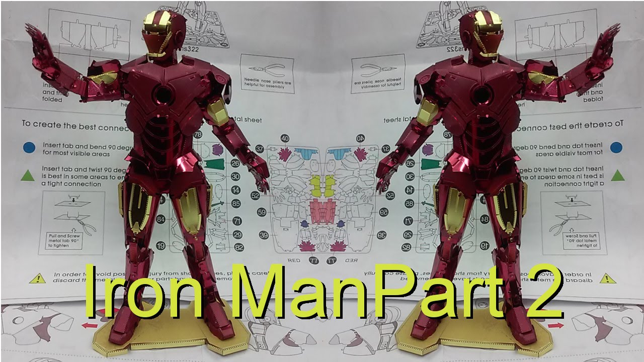 Metal Earth build - Iron Man - Part 2 - YouTube
