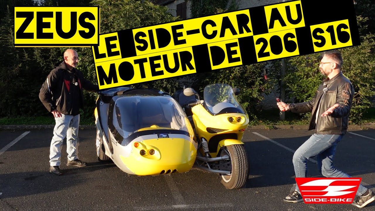 SIDE BIKE ZEUS, le side-car au moteur de PEUGEOT 206 S16! - YouTube
