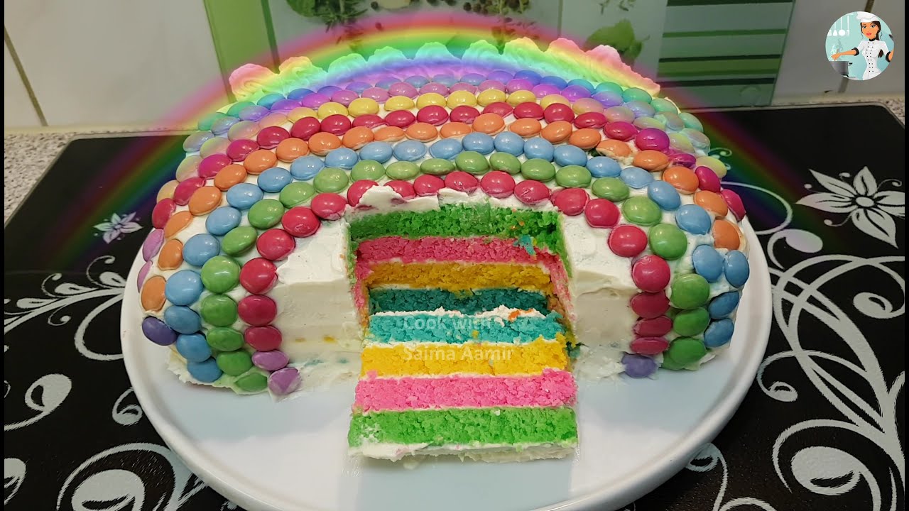 Rainbow Cake رینبو کیک / Cook With Saima - YouTube