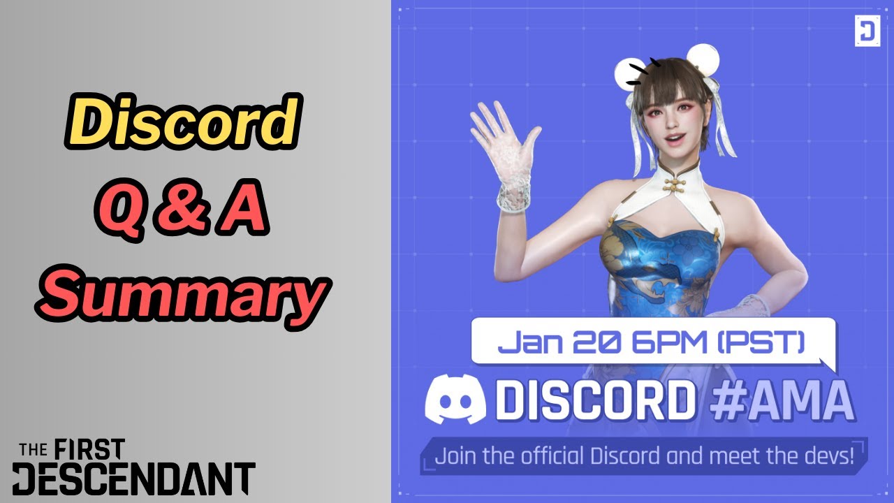 First Descendant - Discord Dev Q & A Summary (20/21 Jan) - YouTube