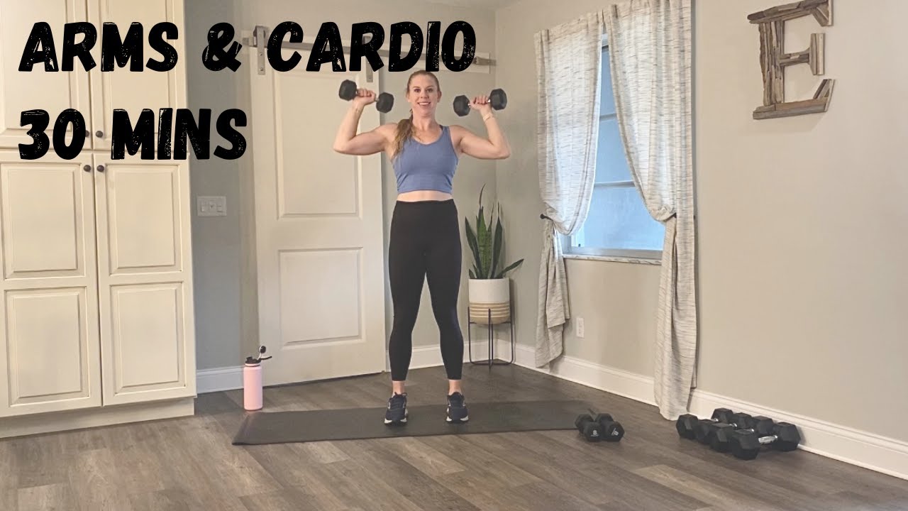 ARM & CARDIO WORKOUT WITH DUMBBELLS (AT HOME CIRCUIT TRAINING) - YouTube