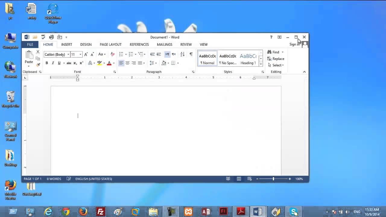 Lesson 02 How to Open - Word 2013 - Sahalsoftware - YouTube