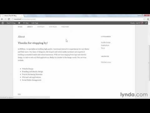 29. Adding a new widgetized area to pages - YouTube