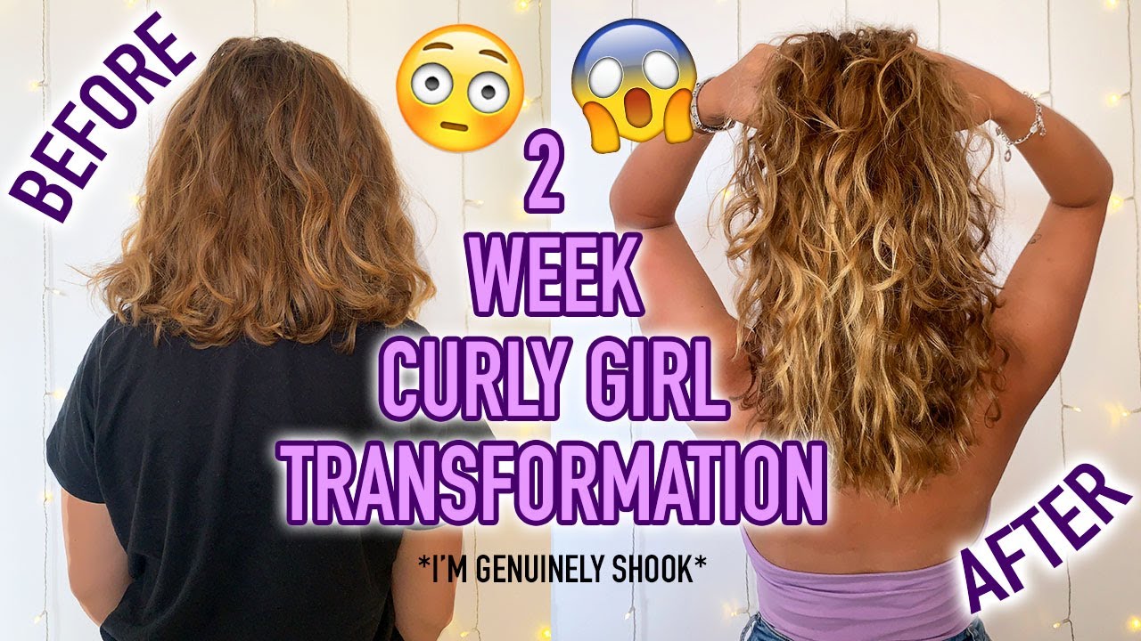 TRYING THE CURLY GIRL METHOD FOR THE FIRST TIME! 2 Week Transformation😱 ...