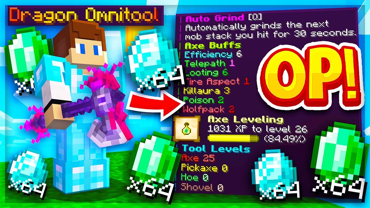 THIS MAXED *GOD* TOOL IS INSANELY OVERPOWERED! | Minecraft Skyblock ...