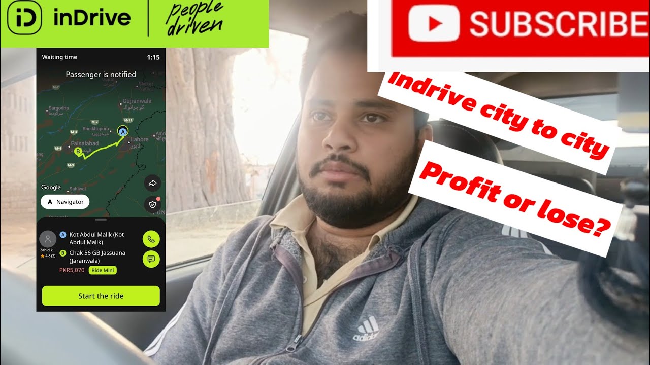 Indrive City to city ride||Profit or lose||indrive earnings in Lahore ...