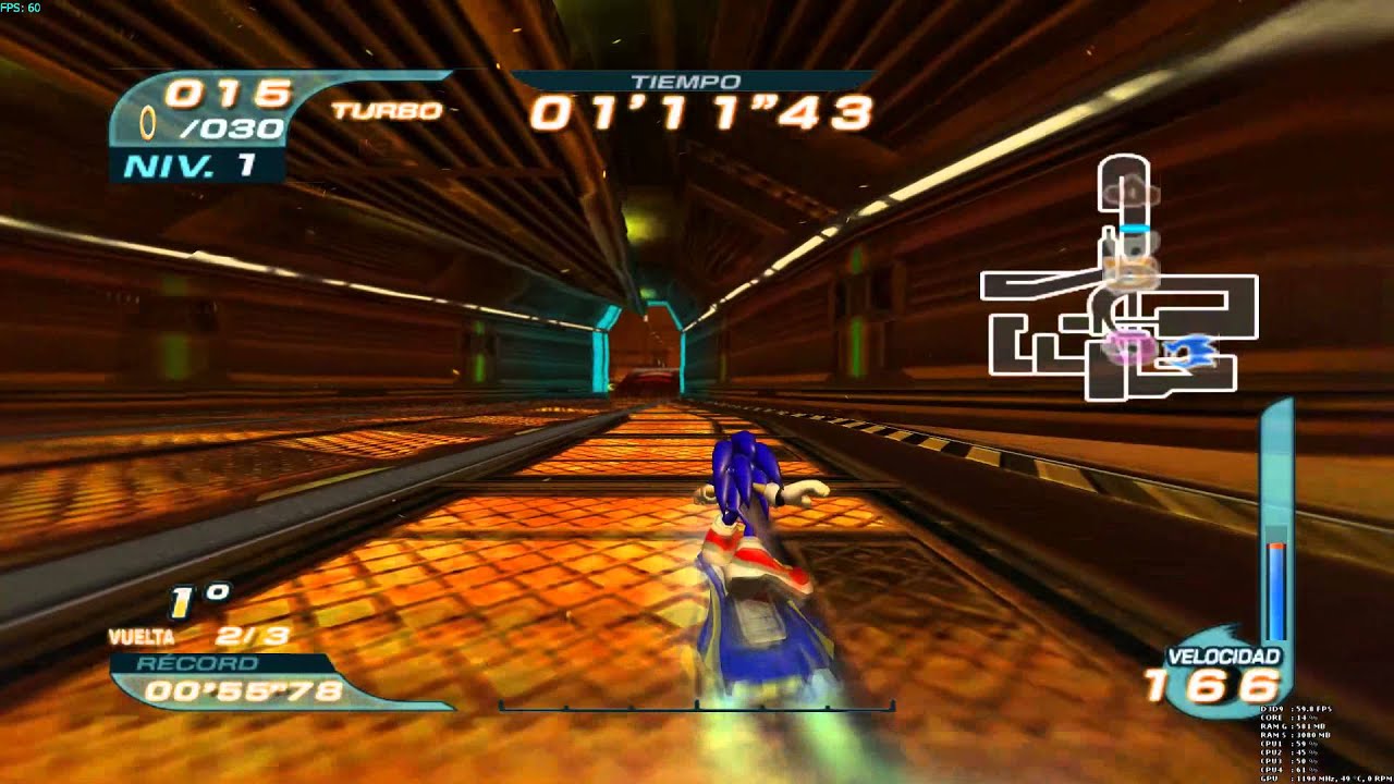 Sonic Riders: Egg Factory - Sonic - Wide 1080P - [60FPS] - YouTube