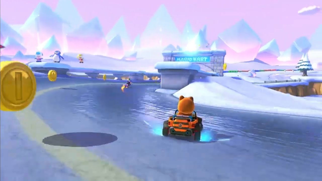 Extended look of GBA Snow Land (Wave 2) | Mario Kart Deluxe - YouTube