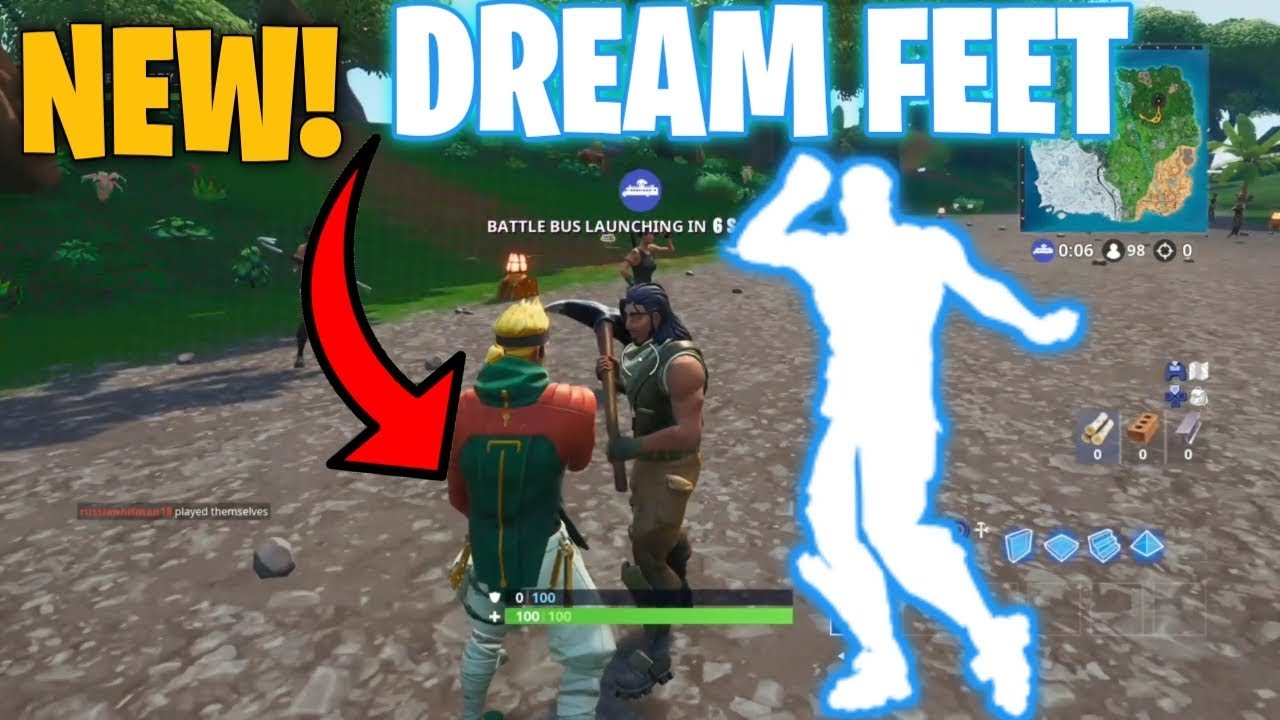 FORTNITE PLAYERS REACTION TO *NEW* DREAM FEET EMOTE!!! - YouTube