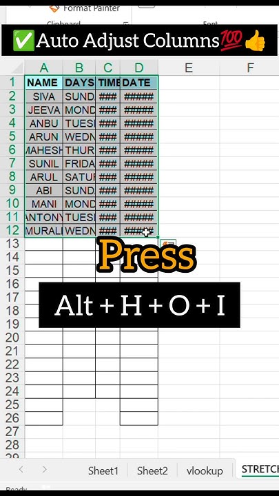 Auto Adjust Columns#Excel Shortscuts keys#Excel formulas#Excel tips#Excel tricks - YouTube