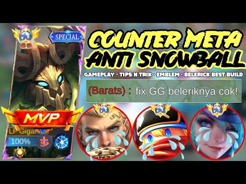 CARA MAIN BELERICK ROAMER COUNTER HERO META! AUTO GENDONG! BELERICK ...