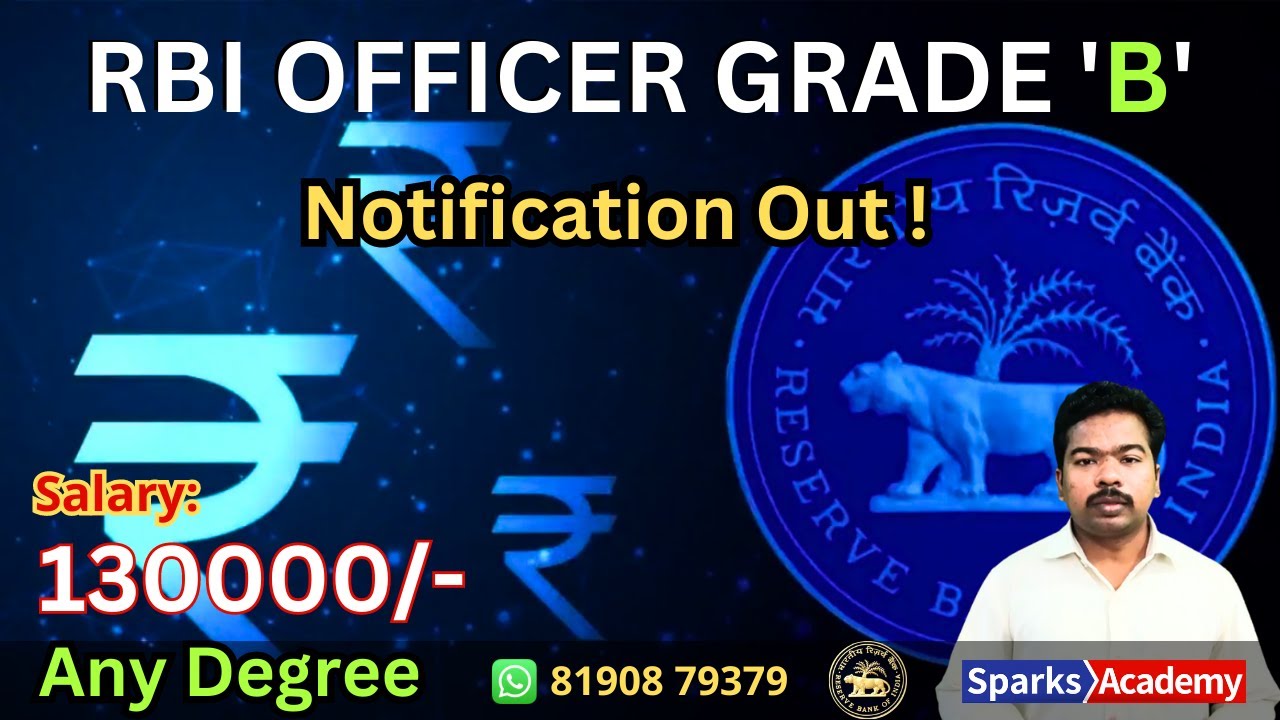 RBI Officer Grade 'B' Notification full details | Exam Pattern, Salary ...