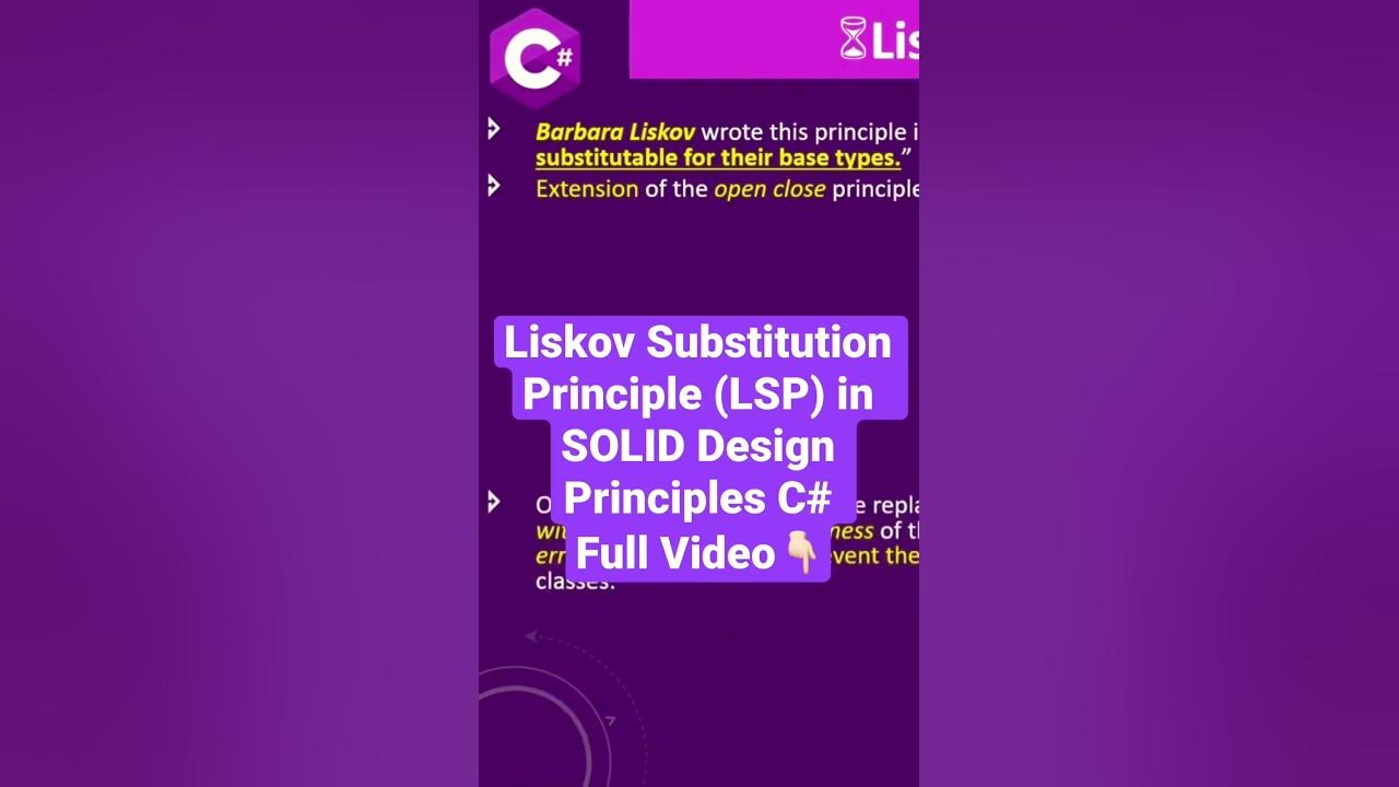 Liskov Substitution Principle (LSP) in #SOLID Principles C# 👇🏻 - YouTube