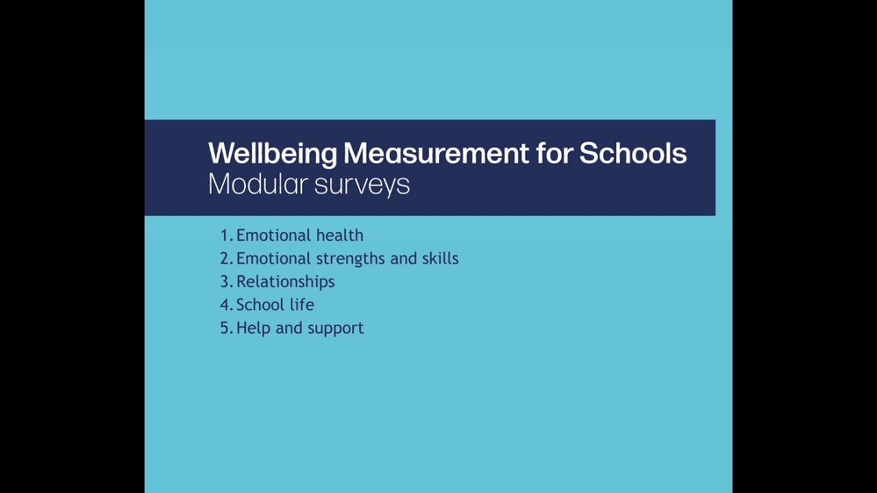 Wellbeing Measurement For Schools and Colleges - YouTube