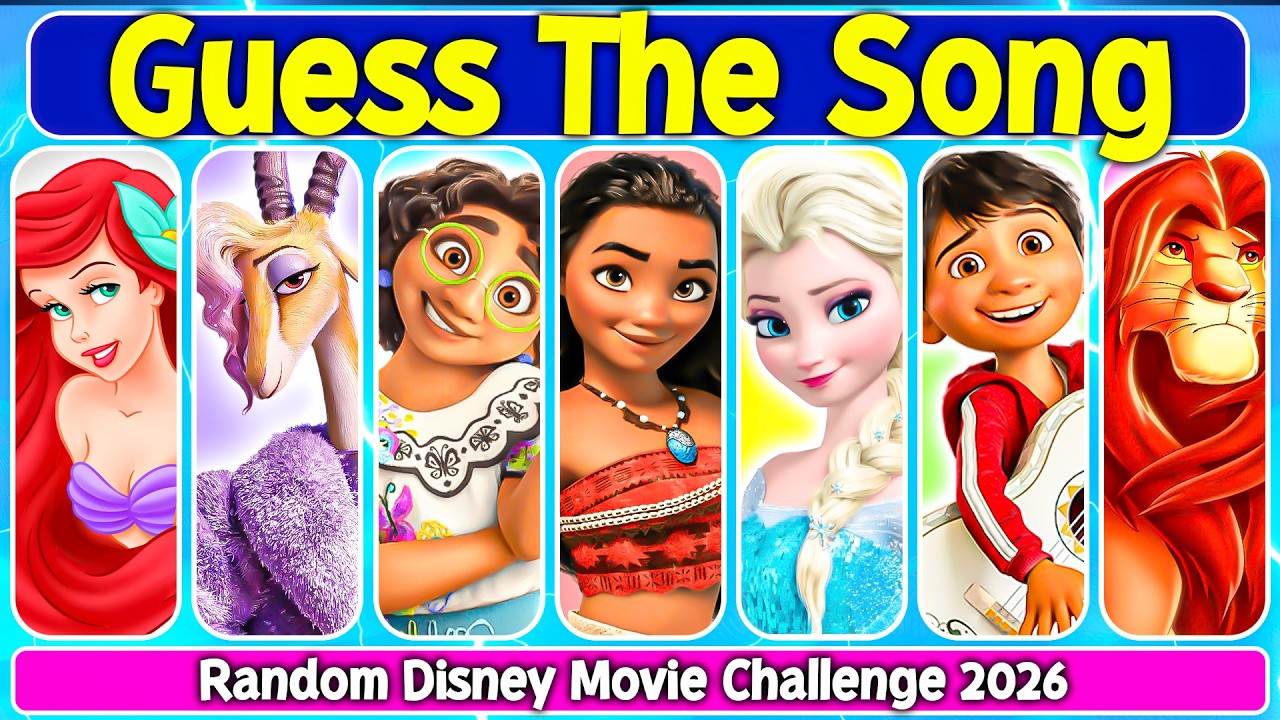 Guess The Disney Song 🎶🔥 By The Random Disney Movie | Disney Music Quiz ...