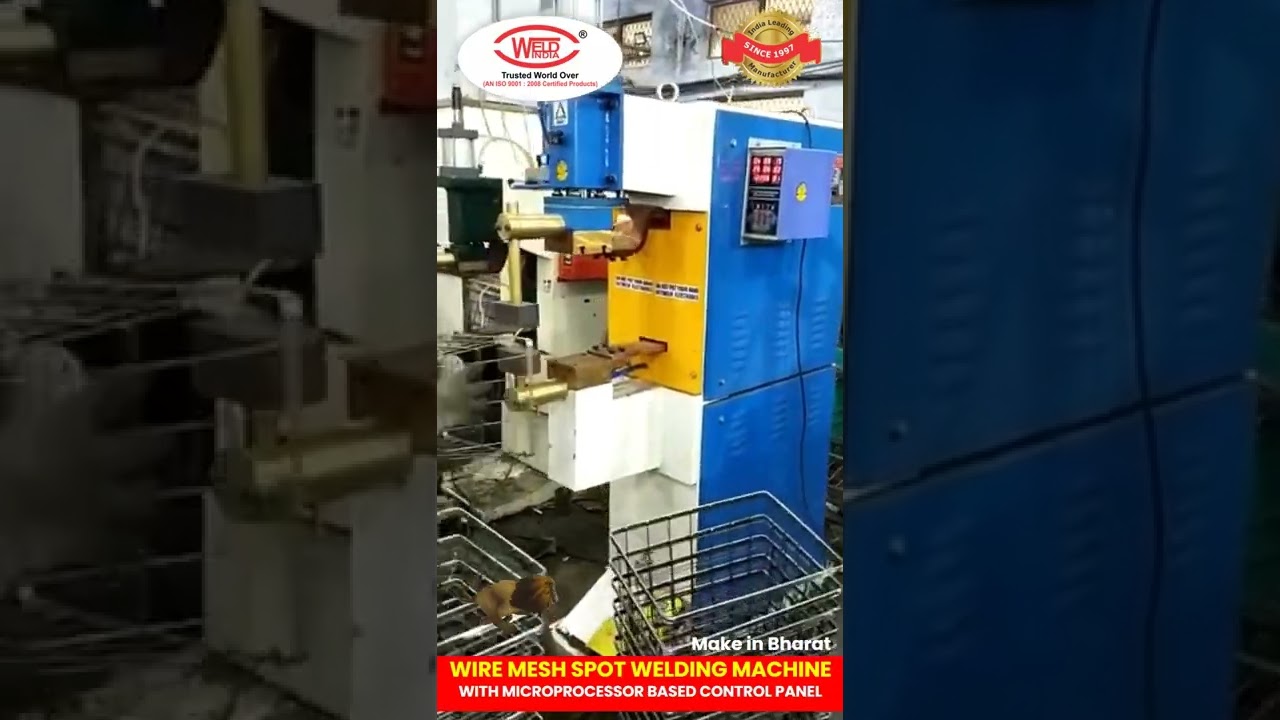 WIRE MESH SPOT WELDING MACHINE WITH MICROPROCESSOR BASED CONTROL PANEL ...