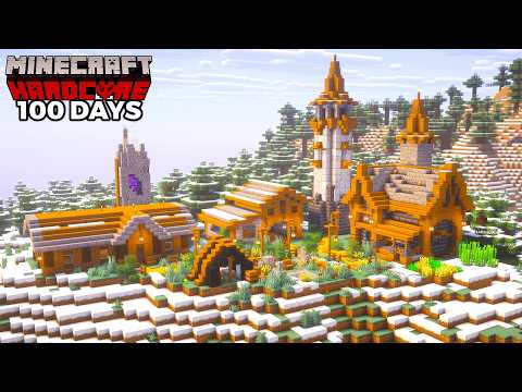 I Survived 100 Days in a SNOWY FOREST in Hardcore Minecraft