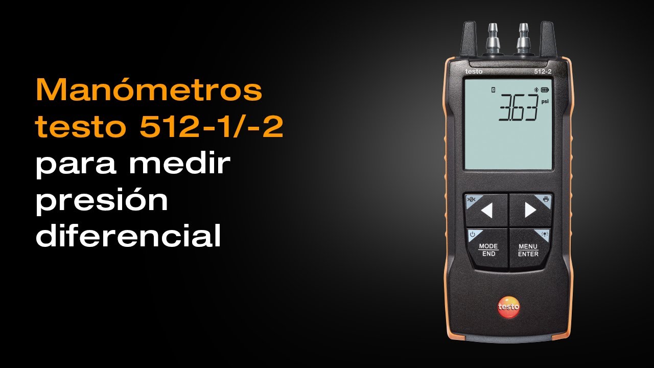Testo 512-1/-2: manómetro de presión diferencial | Be sure. Testo - YouTube