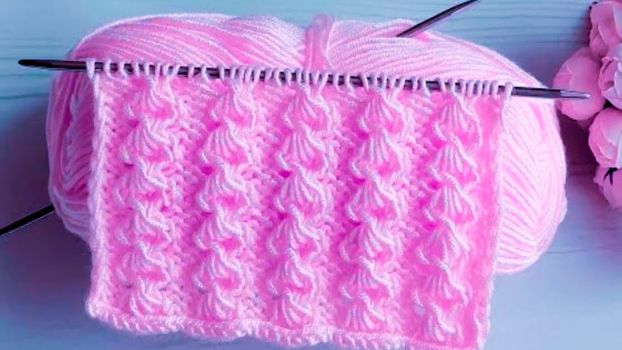 तीन फंदे का बुनाई डिजाइन।knitting pattern | for cordigan/scarf/sweater ...