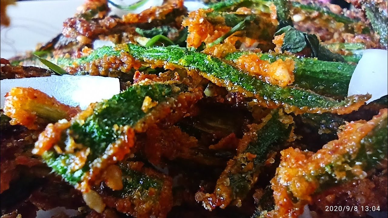 कुरकुरीत भेंडी | Crispy lady finger | Non sticky lady finger recipe ...