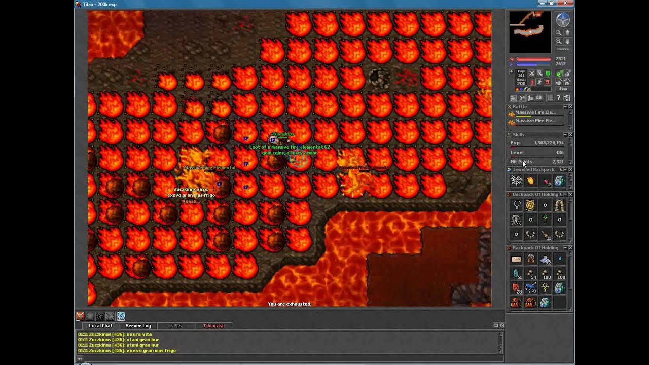 Tibia - Aurora Server - 200k Exp with 1 UE - YouTube