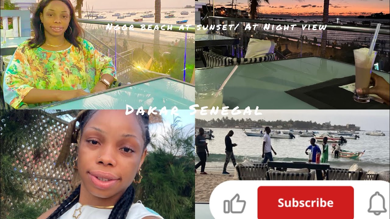 Ngor beach located in Dakar Senegal at sunset / night view - YouTube