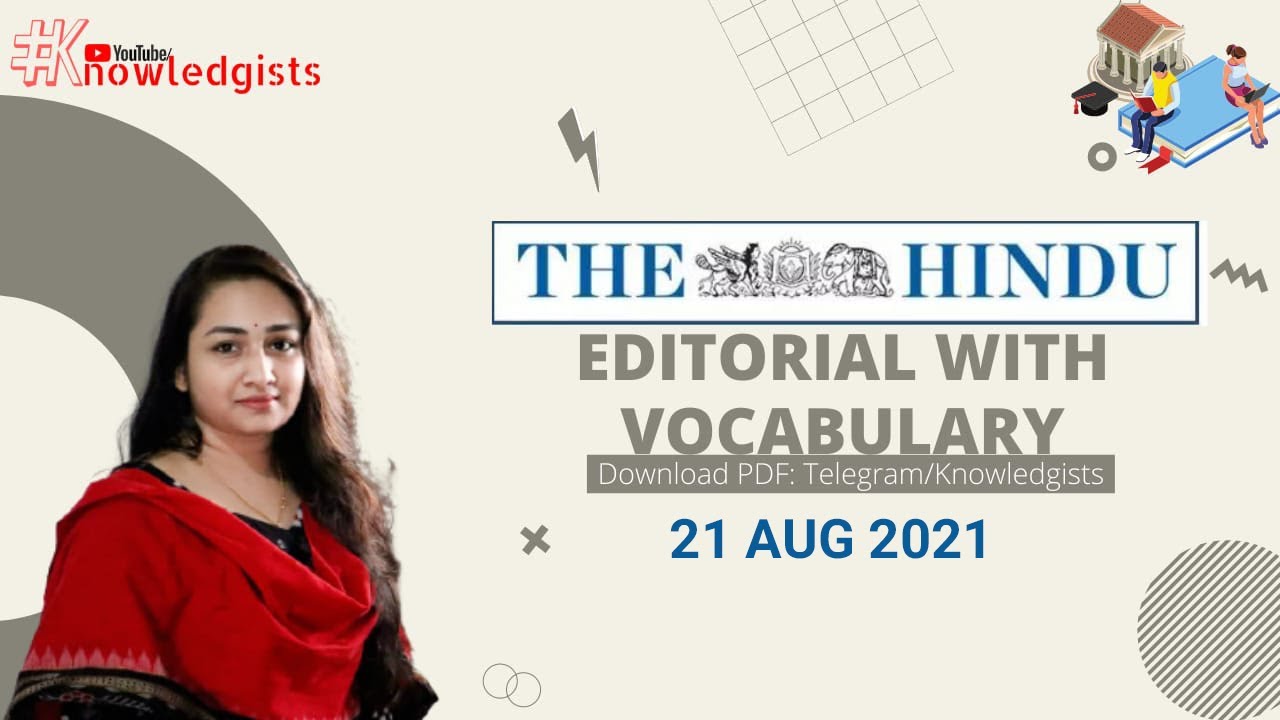 The Hindu Editorial Vocabulary | 21 August 2021 - YouTube