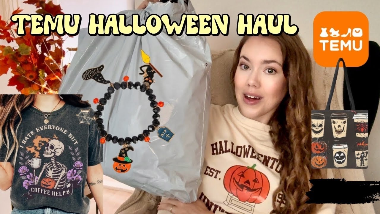 Unbox my TEMU HALLOWEEN HAUL with me! - YouTube