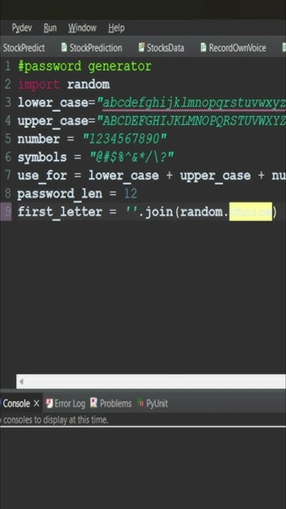 2023 Python password generator #coding #shorts #viral #programming #python - YouTube