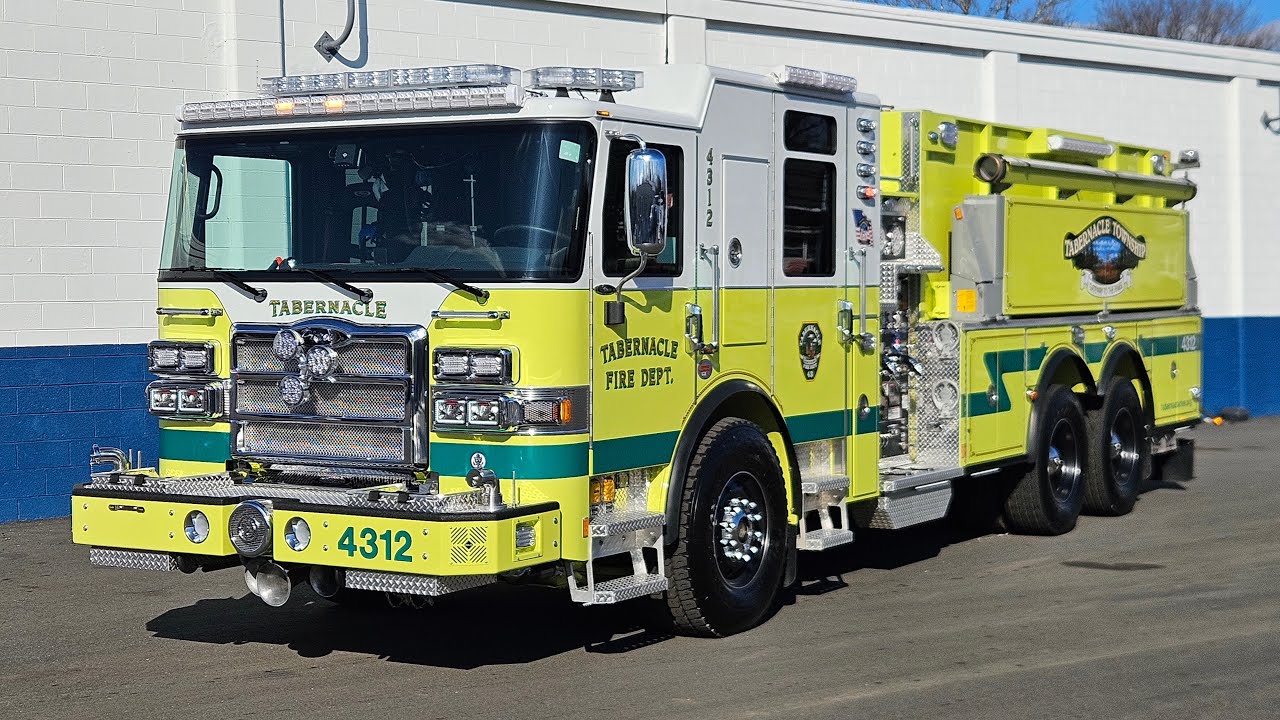Tabernacle Fire Department - 2024 Pierce Enforcer Pumper/Tender - YouTube