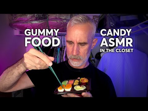 ASMR Tasting Gummy Food Candy 🍬 Relaxing Whispering for Sleep