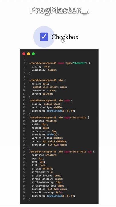 Creating Check Box Using Html And Css Progmasters Html Css Checkbox Tutorial Coding Youtube