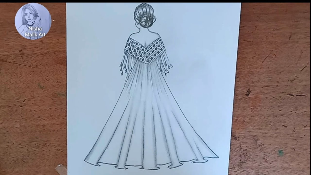 How to draw a girl backside ll For Beginner pencil sketch tutorial a ...
