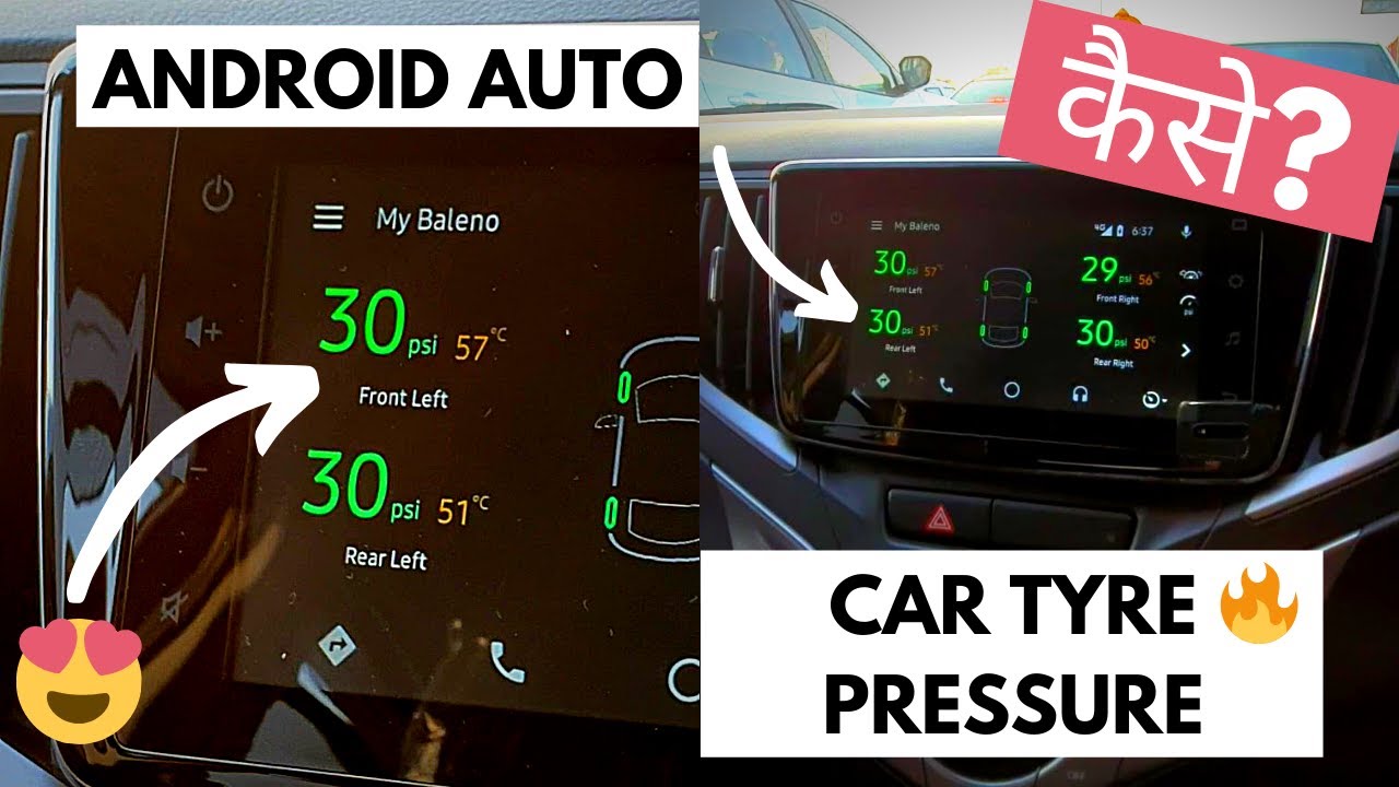 Car Tyre Pressure Check on Android Auto | TPMS system for Cars in India ...