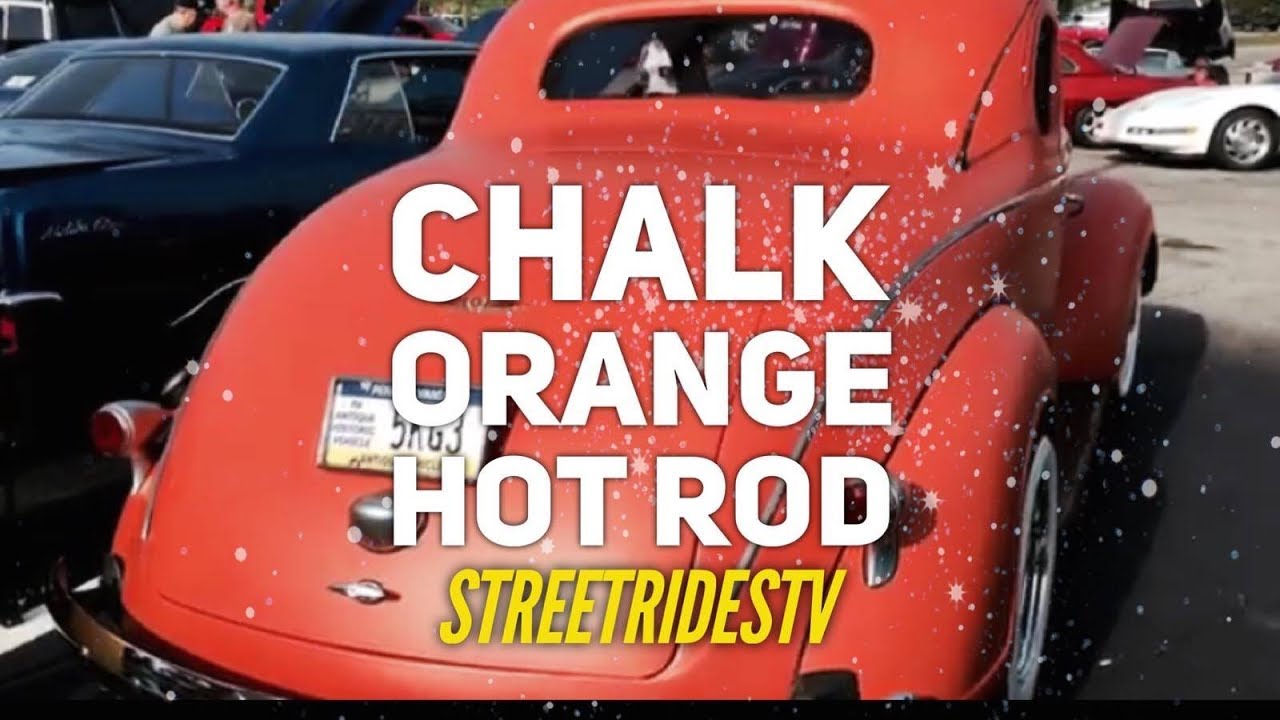 Chalk Orange Flat Painted Custom Hotrod With White Wall Tires - YouTube