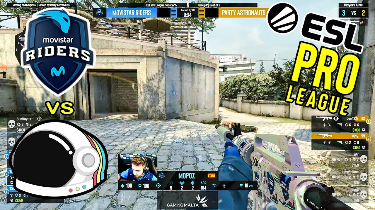 Movistar Riders vs Party Astronauts [Group C | BO3][ESL Pro League ...