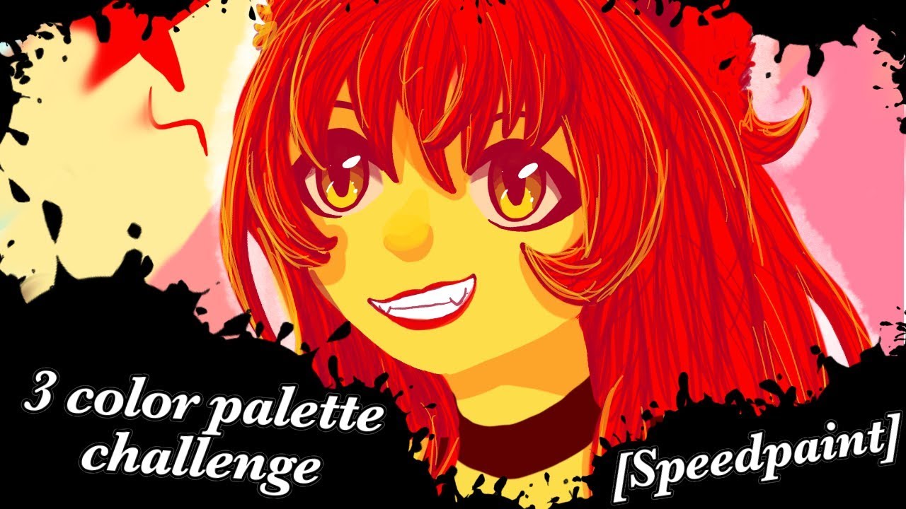 [Speedpaint] 3 color palette + a friend’s cute OC {anime/manga style ...