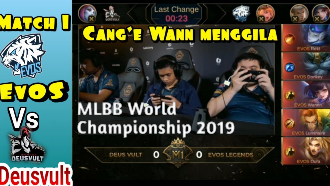 EVOS ID vs DEUSVULT Match 1 MLBB World Championship 2019 (M1) || Cang'e ...
