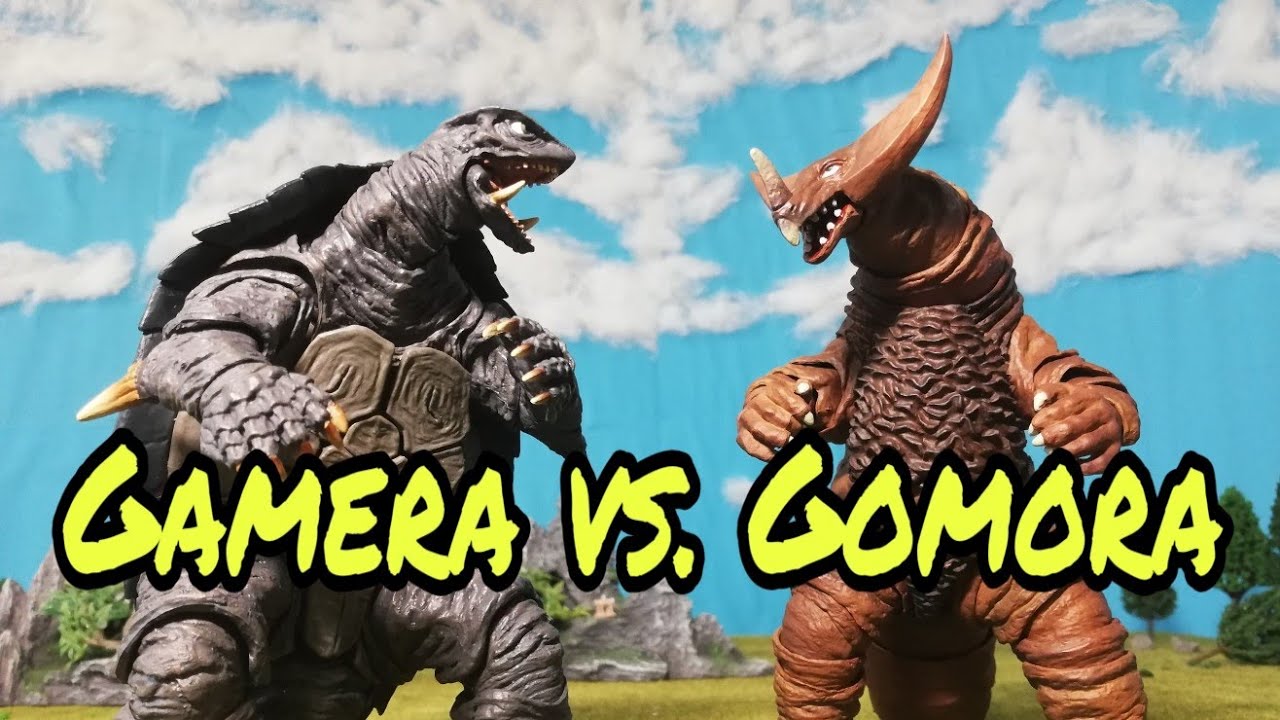 GAMERA vs. GOMORA Stop Motion Fight - YouTube