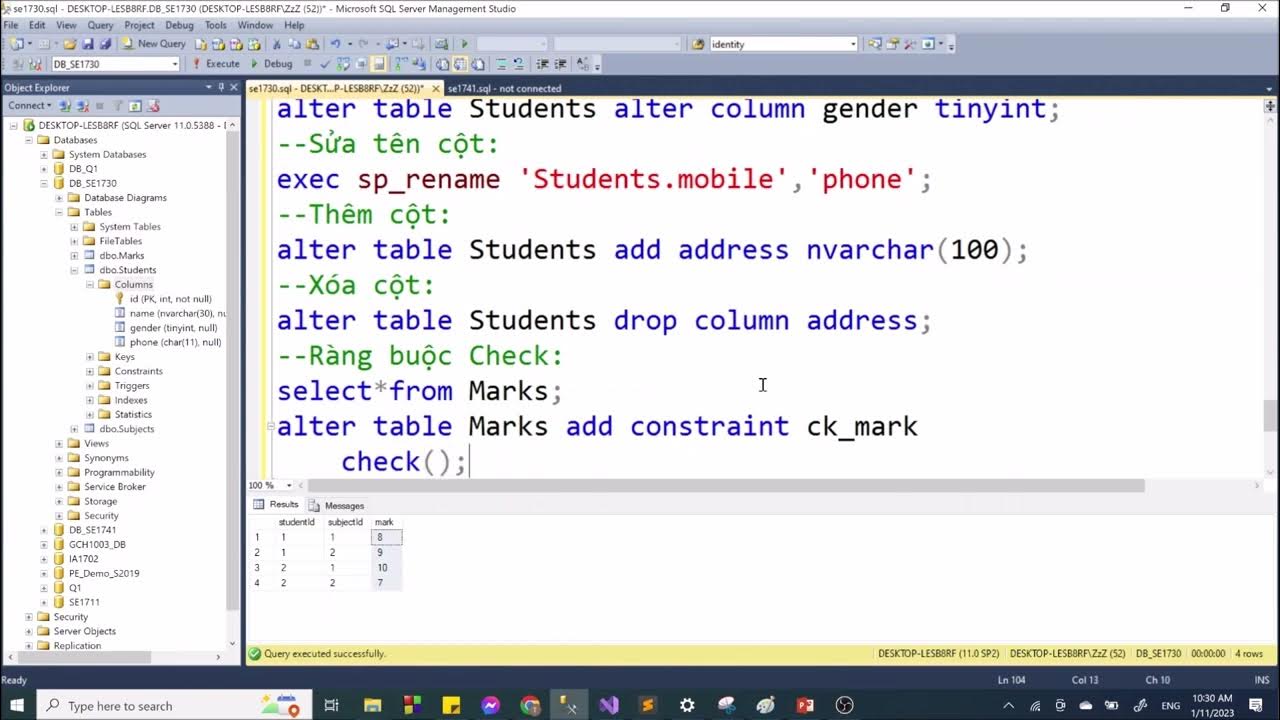 SQL Server-SE1730: Session 2. Câu lệnh select, select với from, where, is, between, in, like ...