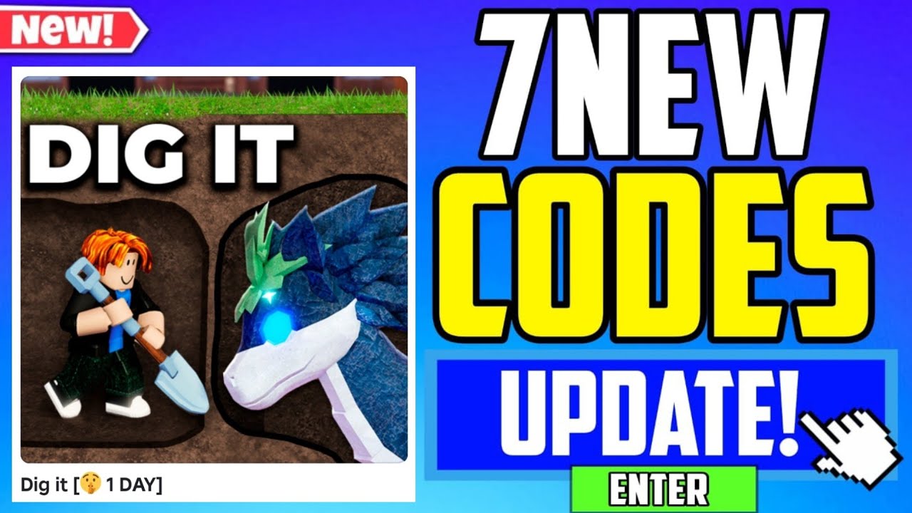 *SECRET UPDATE!* | Dig it CODES 2025 (ROBLOX Dig it)Part 1891 - YouTube