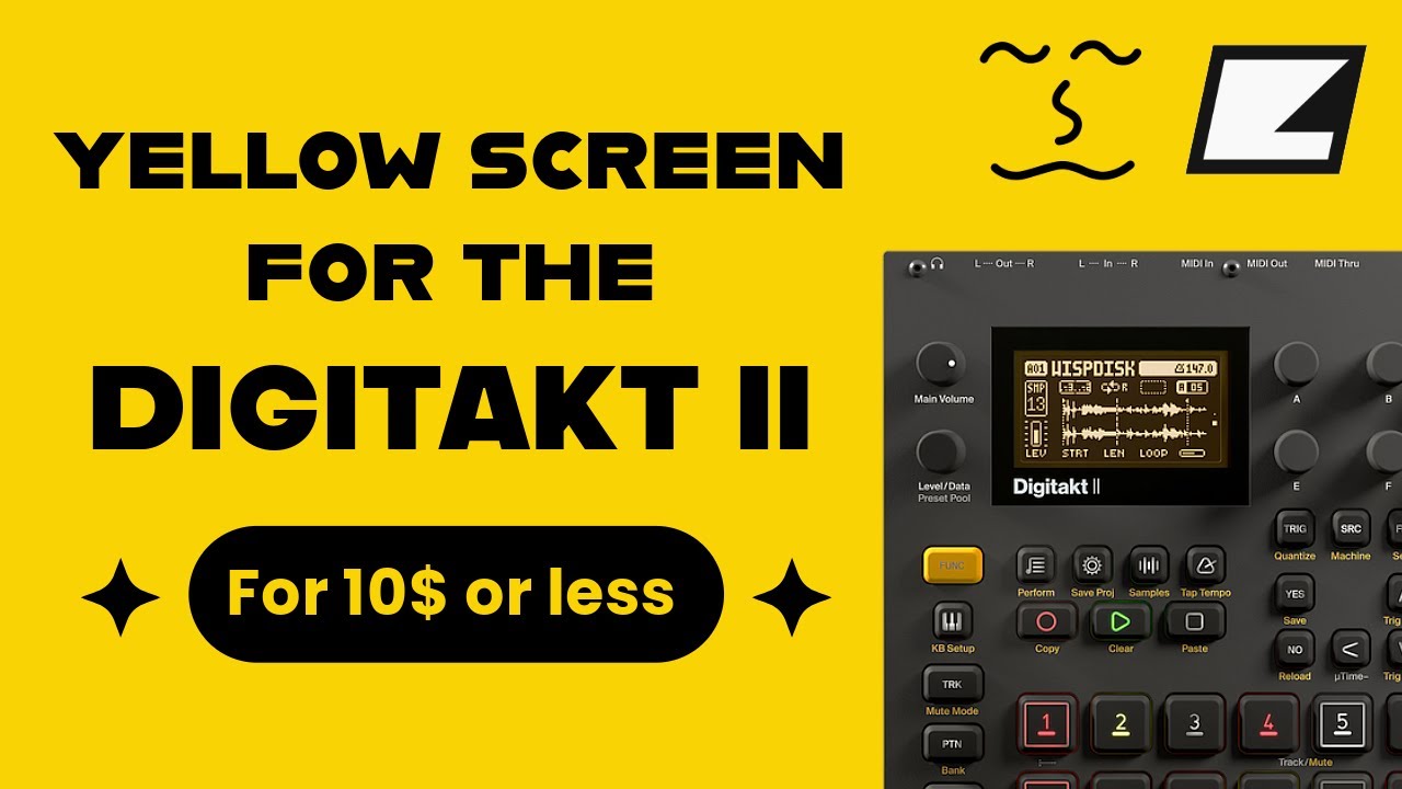 Digitakt 2 with yellow screen - YouTube