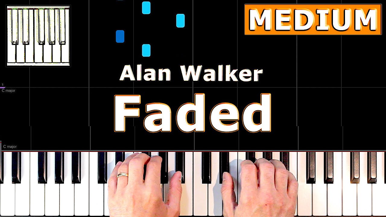 Alan Walker - Faded - Piano Tutorial MEDIUM - YouTube