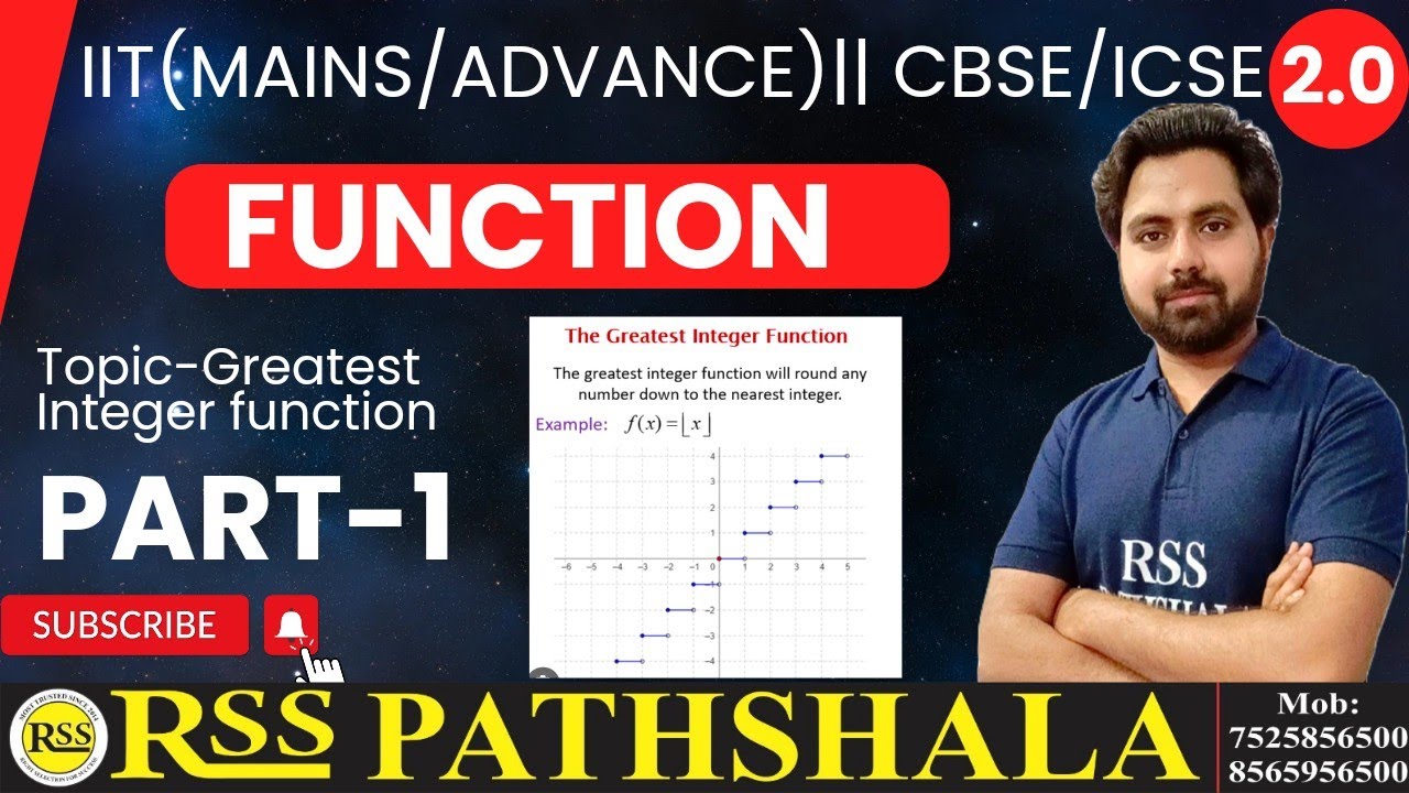 Greatest integer function ||Part-1|| Class-12th +JEE(mains/advance ...